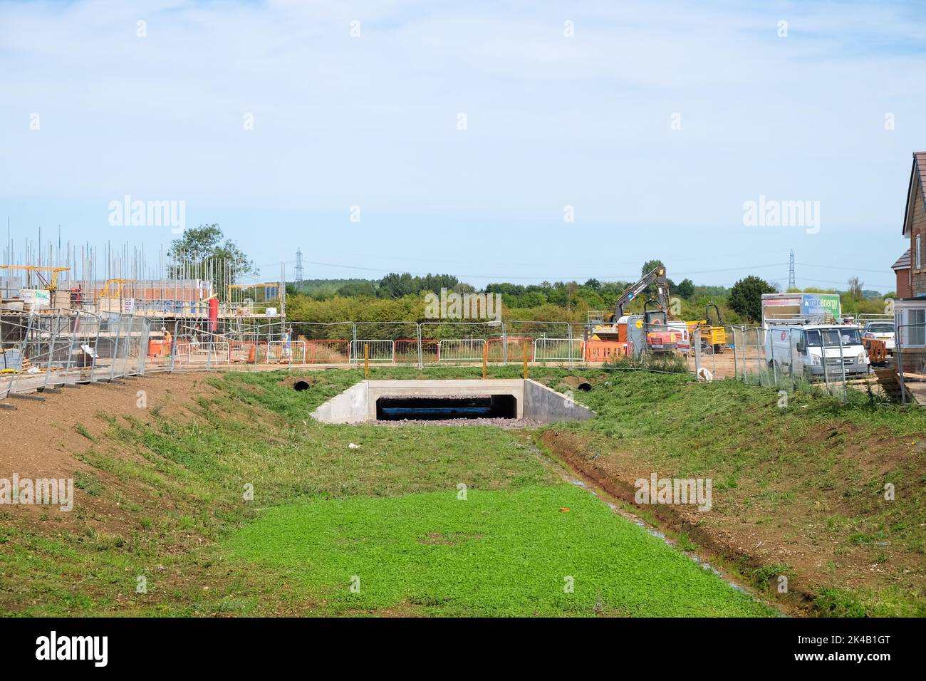 new culvert on a building site Stock Photo - Alamy