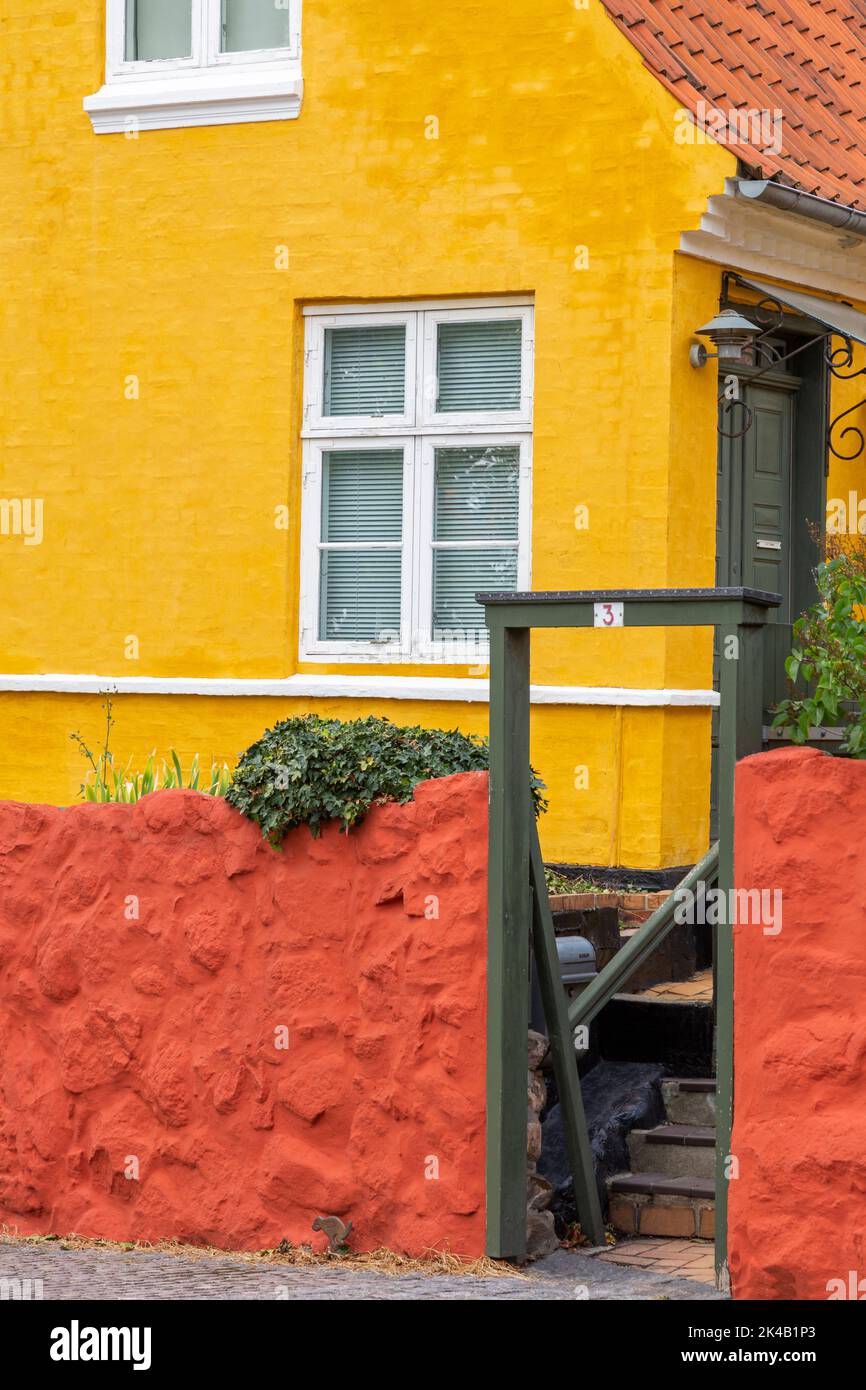 Old architecture on Toldbodgade,Ronne City,Bornholm Island, Denmark ...