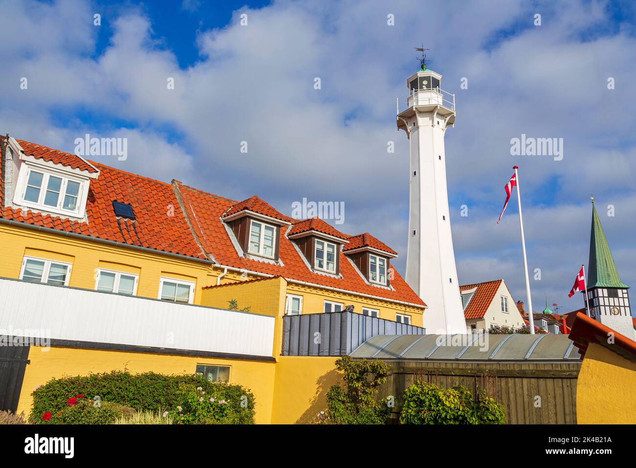 Ronne Lighthouse,Ronne Port,Bornholm Island, Denmark, Europe Stock ...