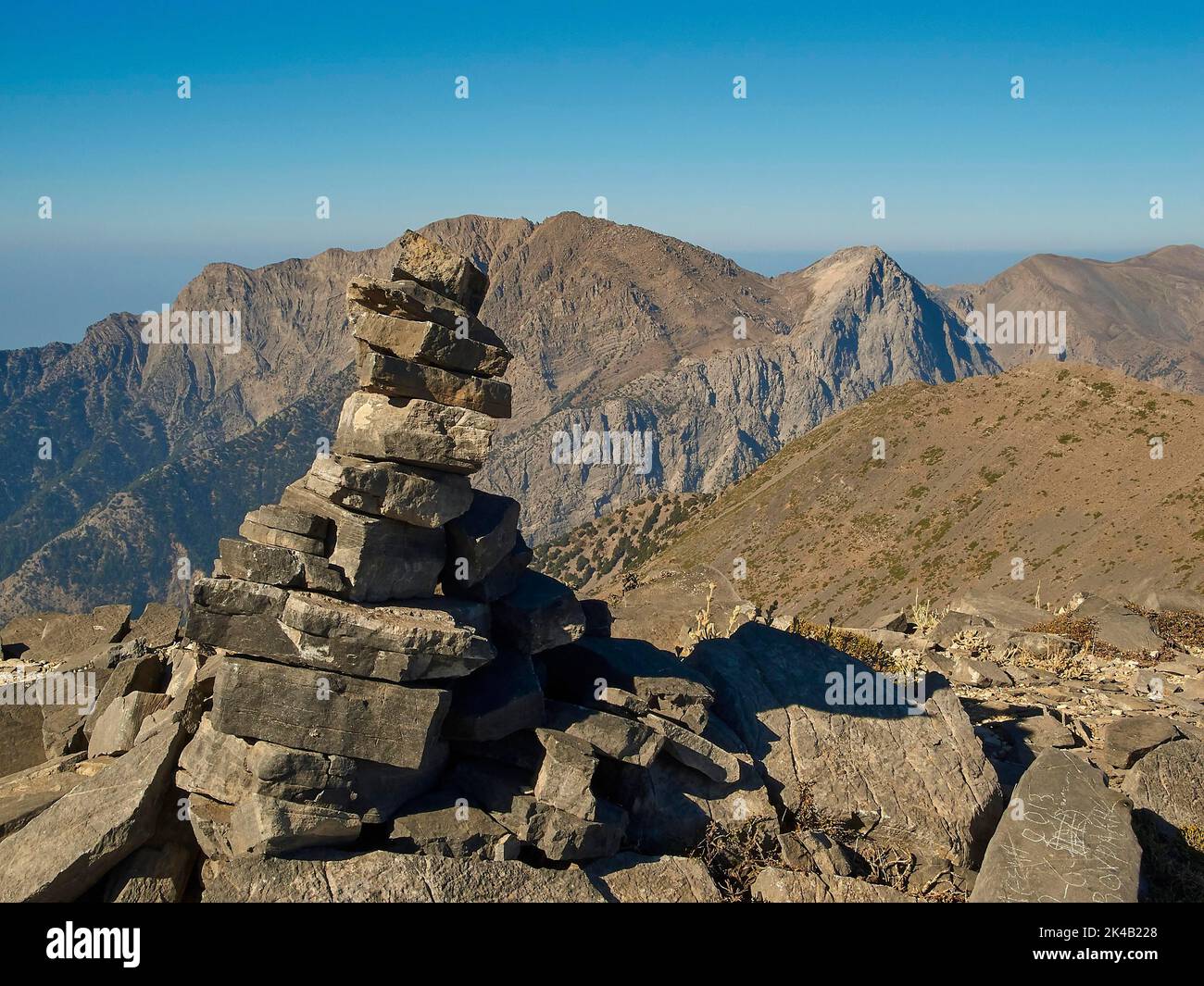 Samaria Gorge, Omalos, Mindanao, Mountain top, Stone meadows, Cloudless ...