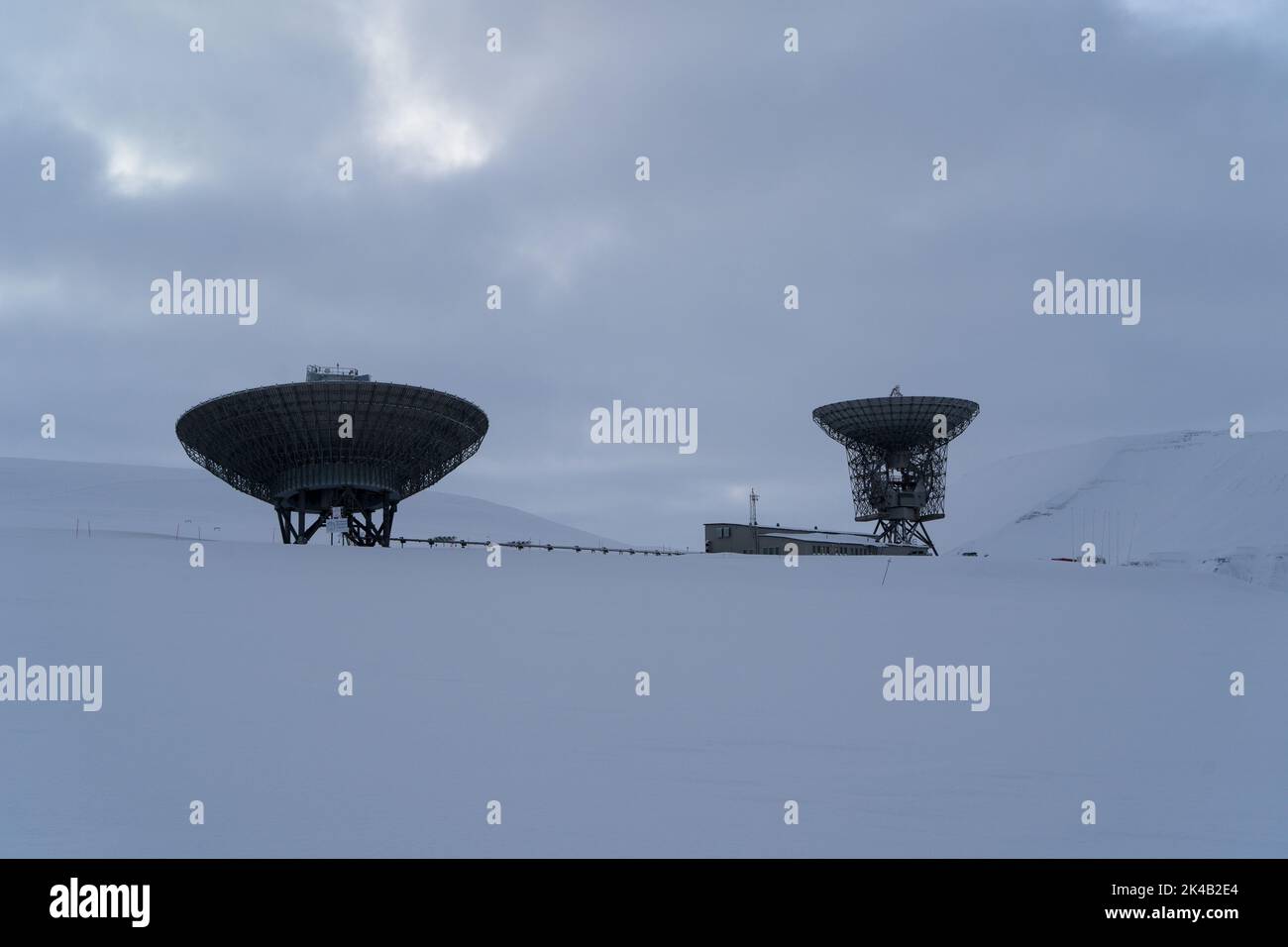 Big satellite dish installation for science and space research outside ...