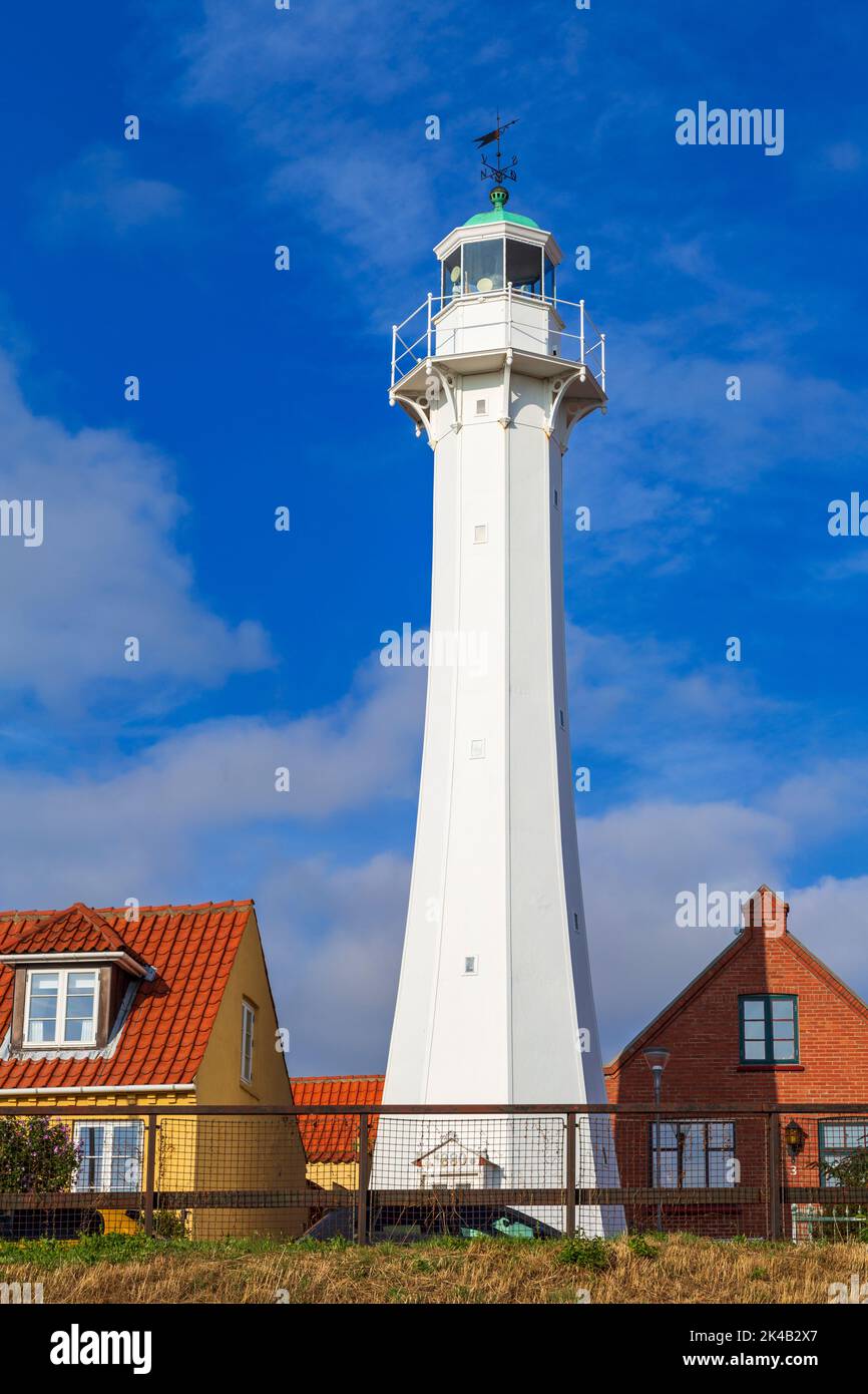Ronne Lighthouse,Ronne Port,Bornholm Island, Denmark, Europe Stock ...