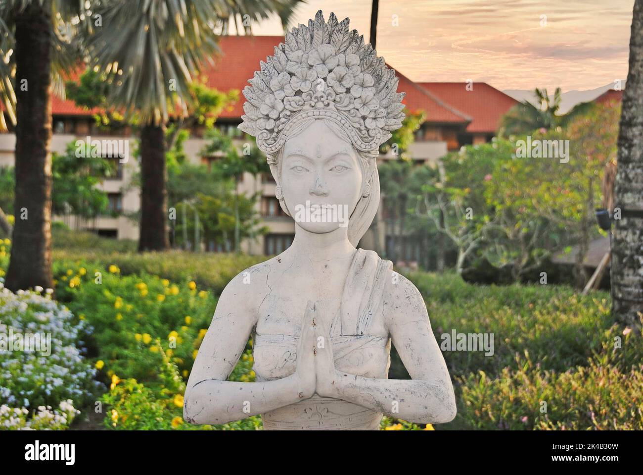 Traditional balinese statue in a public park. Bali, Indonesia Stock ...