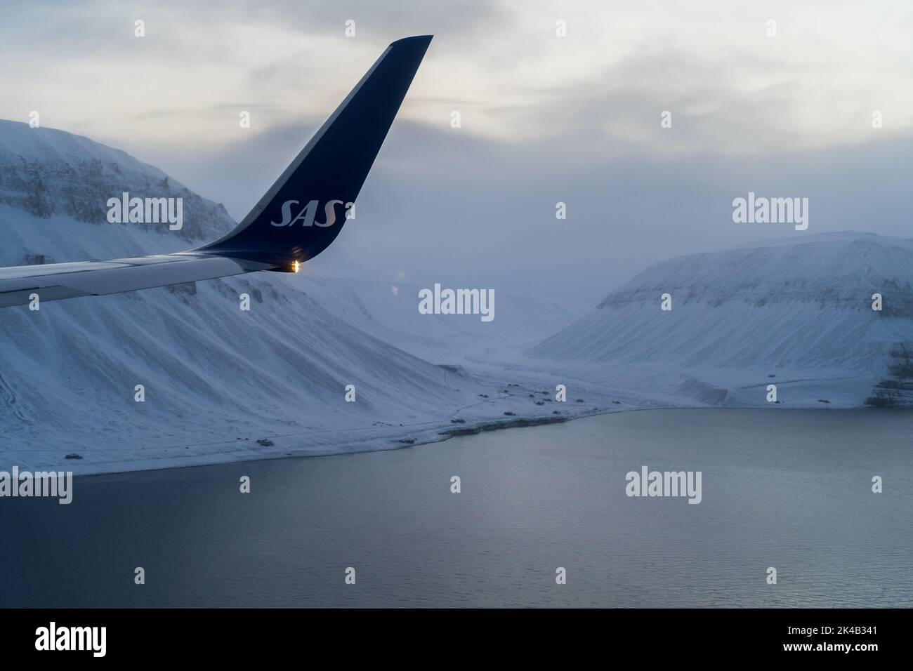 Unique aerial photos of frozen snowy winter landscape of Svalbard ...