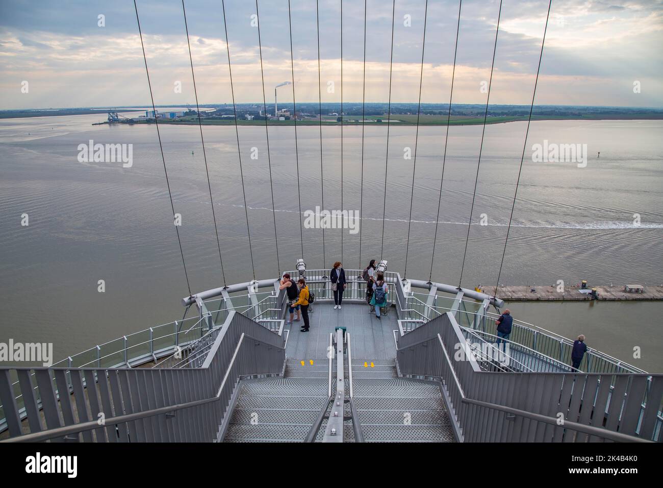 Stairway to the 86-metre-high observation deck of the Atlantic Hotel ...