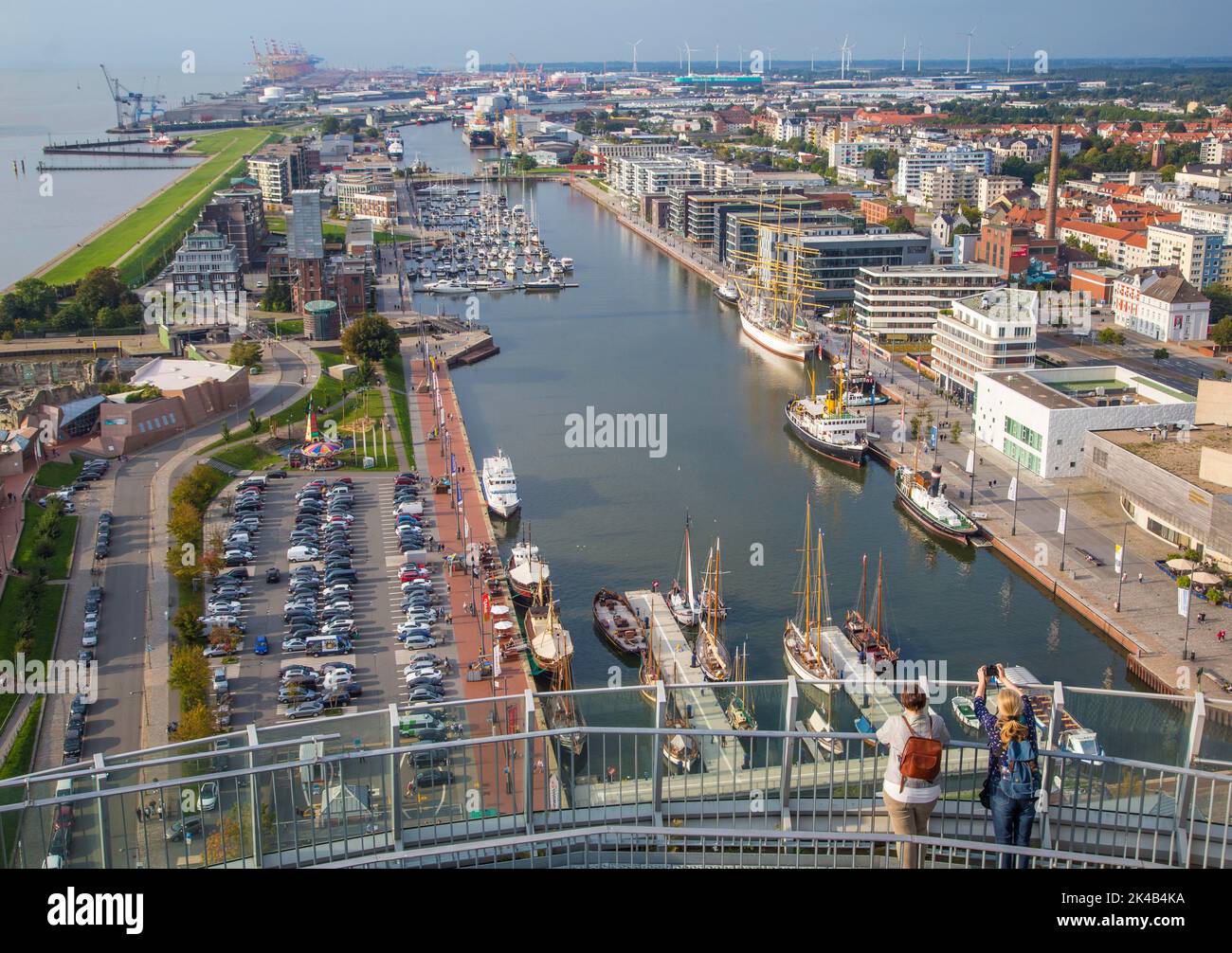 View from the 86-metre-high observation deck of the Atlantic Hotel Sail ...