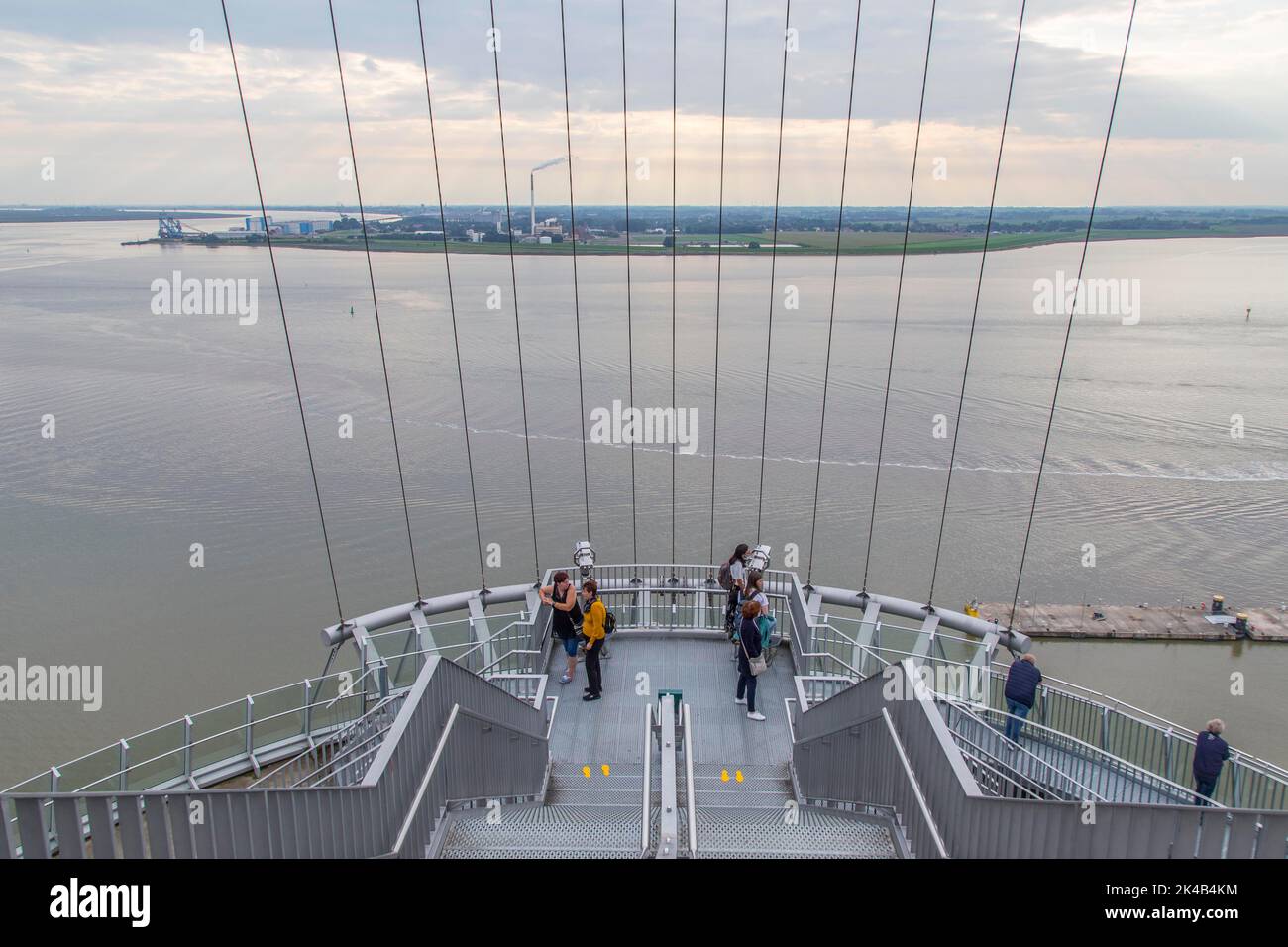 Stairway to the 86-metre-high observation deck of the Atlantic Hotel ...