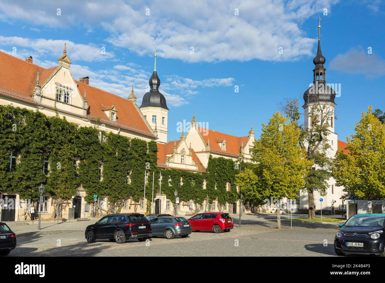 Town Hall and Monastery Church, Riesa, Saxony, Germany Stock Photo - Alamy