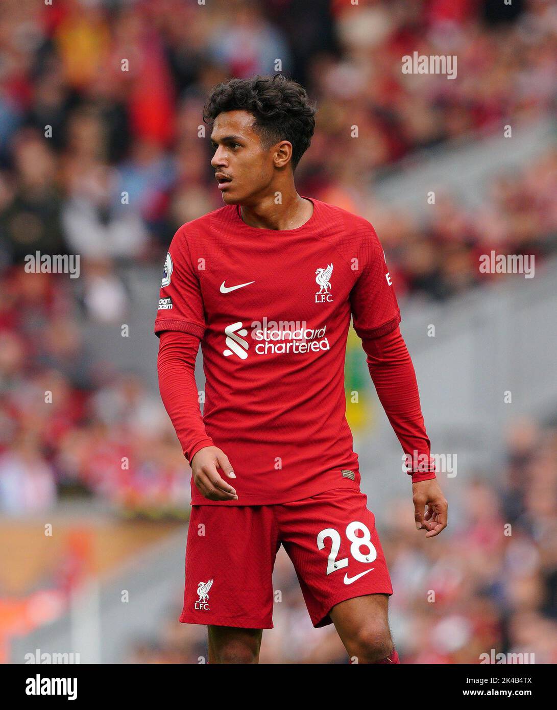 Liverpool's Fabio Carvalho during the Premier League match at Anfield ...