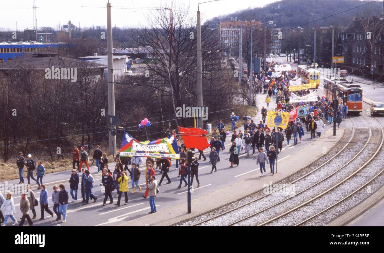 Ruhr area. Easter March Ruhr 86 on 30. 3. 1986 Stock Photo - Alamy