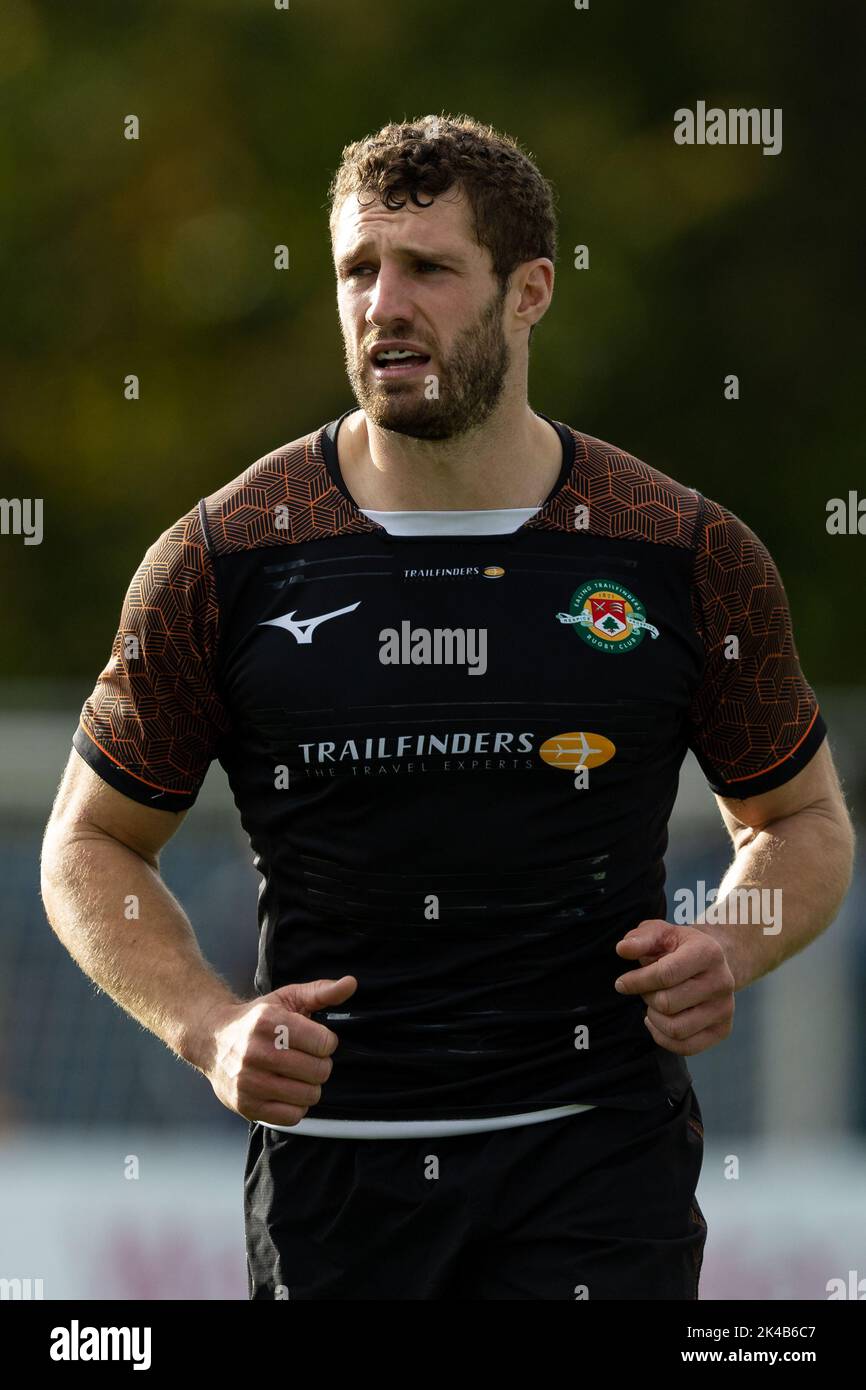 Jonah Holmes of Ealing Trailfinders during the The Championship match ...