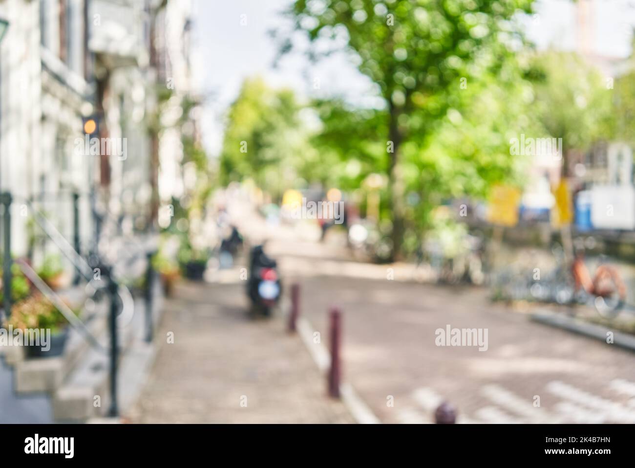Blurred background of street Stock Photo - Alamy
