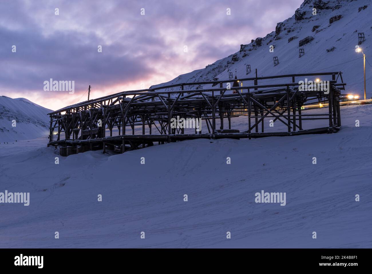 Old decommissioned Cable Car Centre structure (Taubanesentralen) in ...