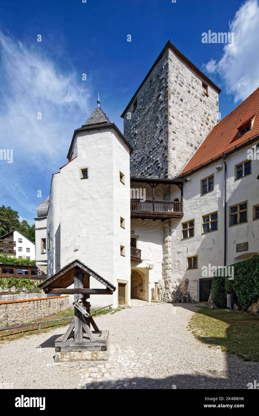 Prunn Castle, castle courtyard, hilltop castle, first mentioned in 1037 ...