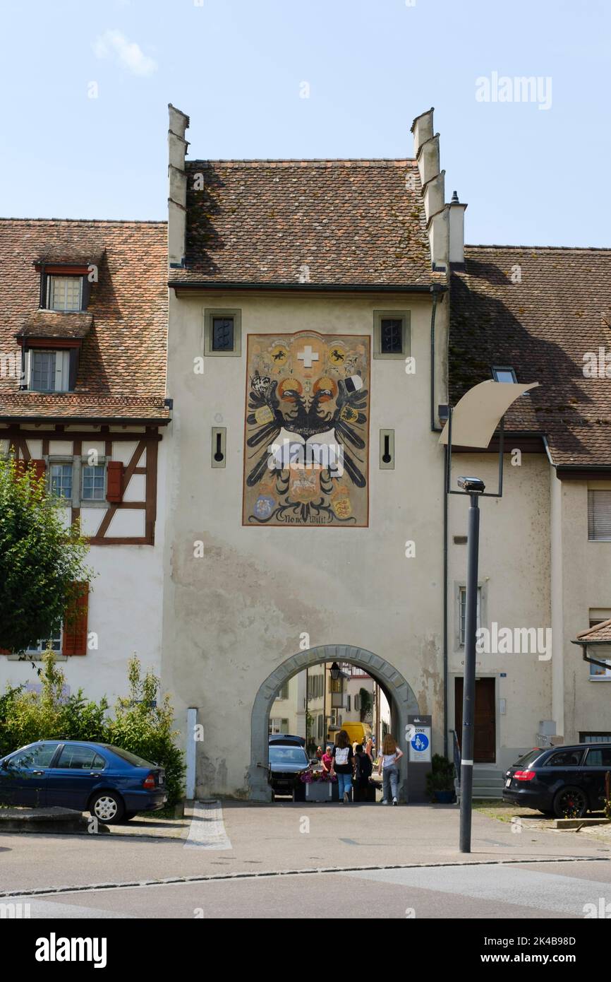 Upper Gate, Town Gate, Old Town, Stein am Rhein, Canton Schaffhausen ...