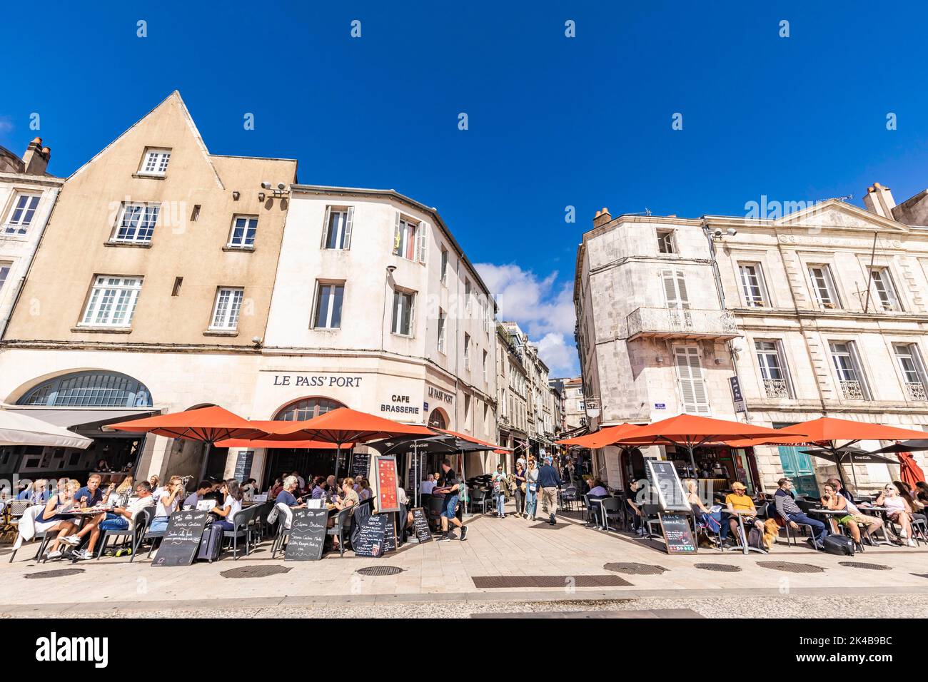 Restaurants and cafes on Quai Duperre, Old Port, Old Town, La Rochelle ...