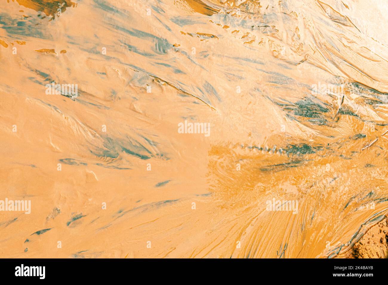 A red river from above, aerial photograph of the river in Fairy Stream ...