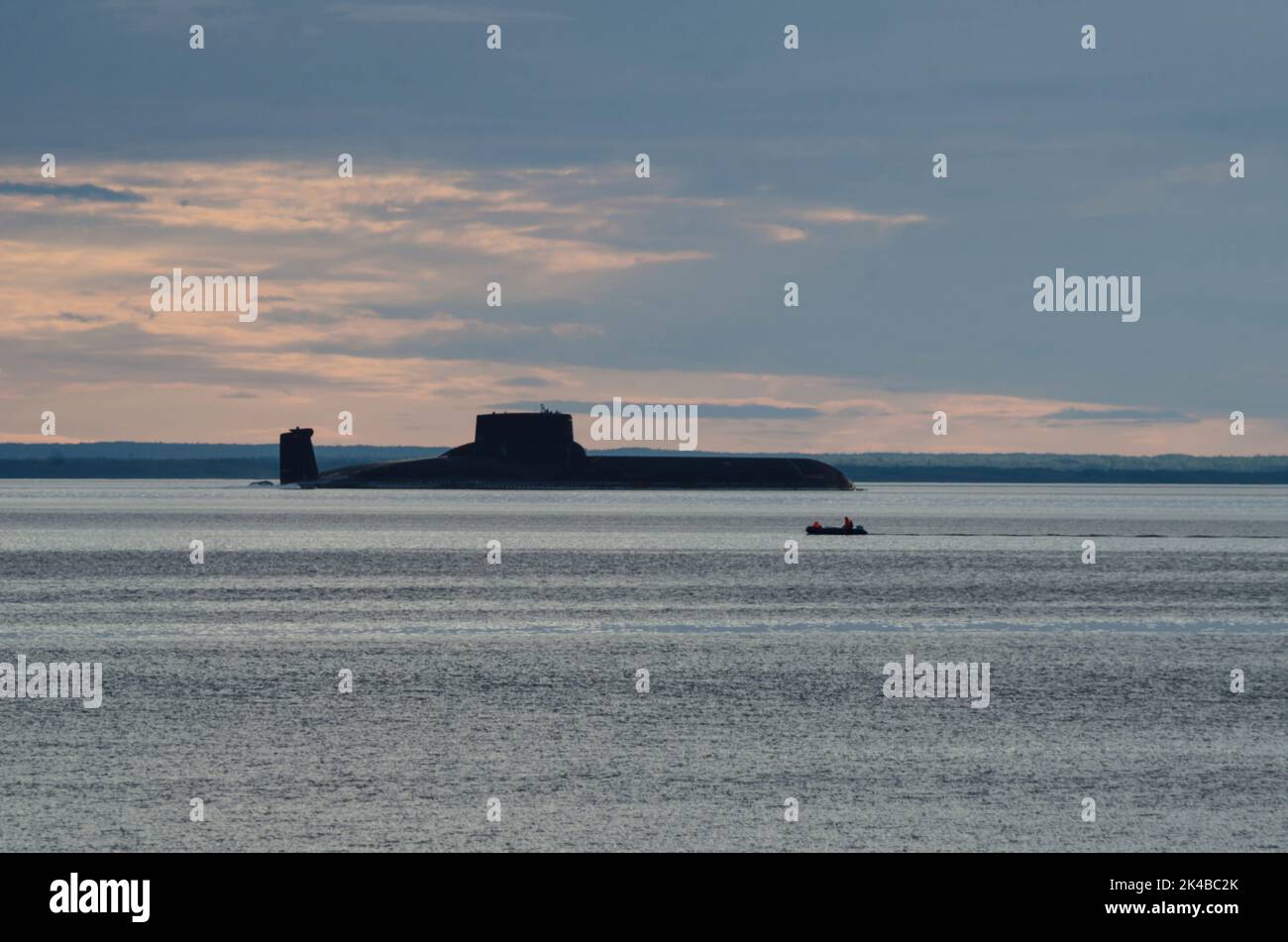 Nuclear submarine "Dmitry Donskoy" in the Arctic Stock Photo - Alamy