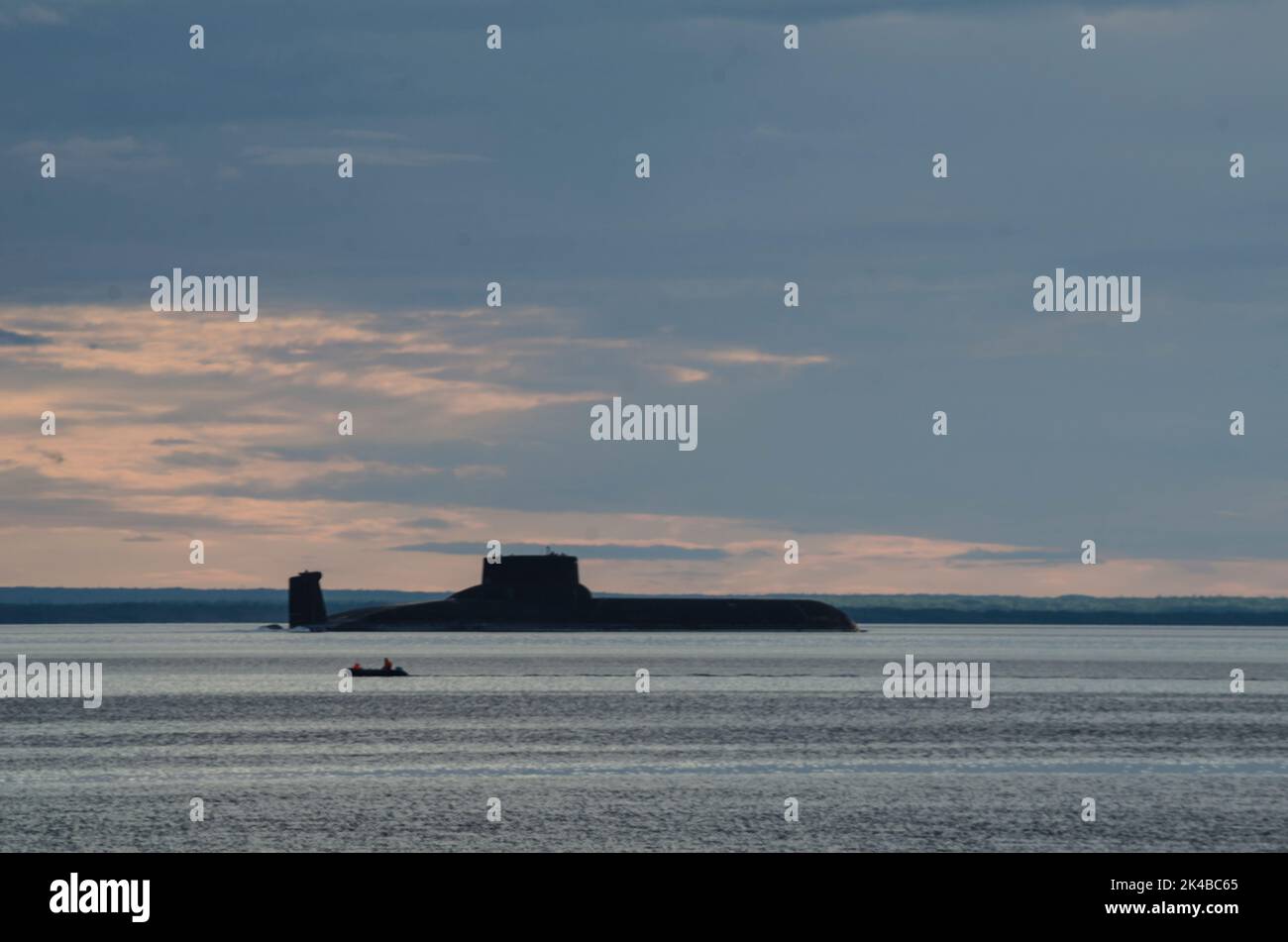 Nuclear submarine "Dmitry Donskoy" in the Arctic Stock Photo - Alamy