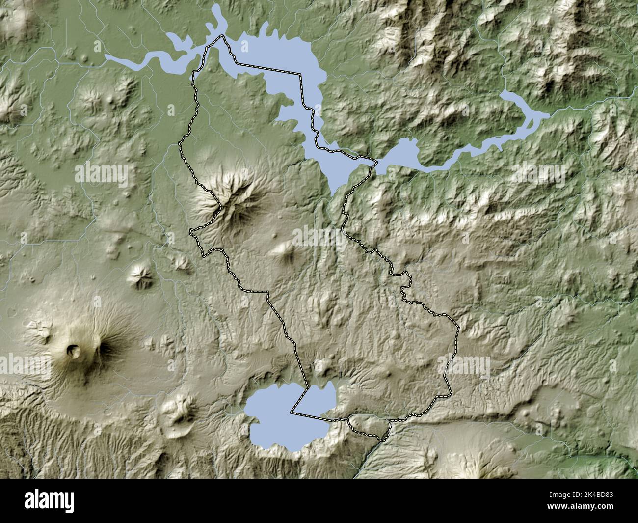 Cuscatlan, department of El Salvador. Elevation map colored in wiki ...