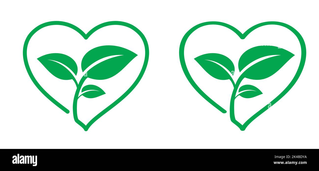 Heart leaf logo hi-res stock photography and images - Alamy