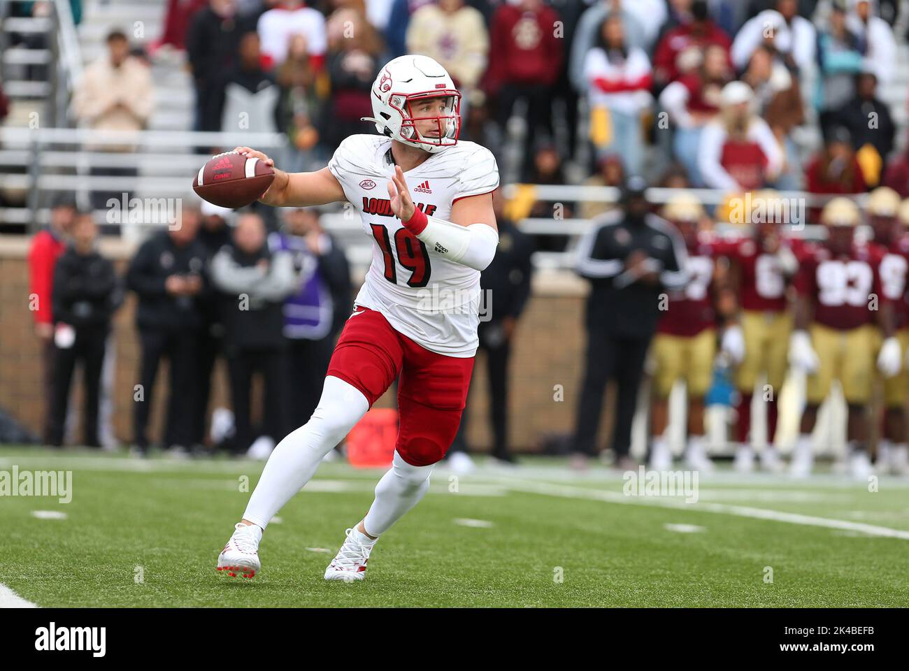 Alumni Stadium. 1st Oct, 2022. MA, USA; Louisville Cardinals ...