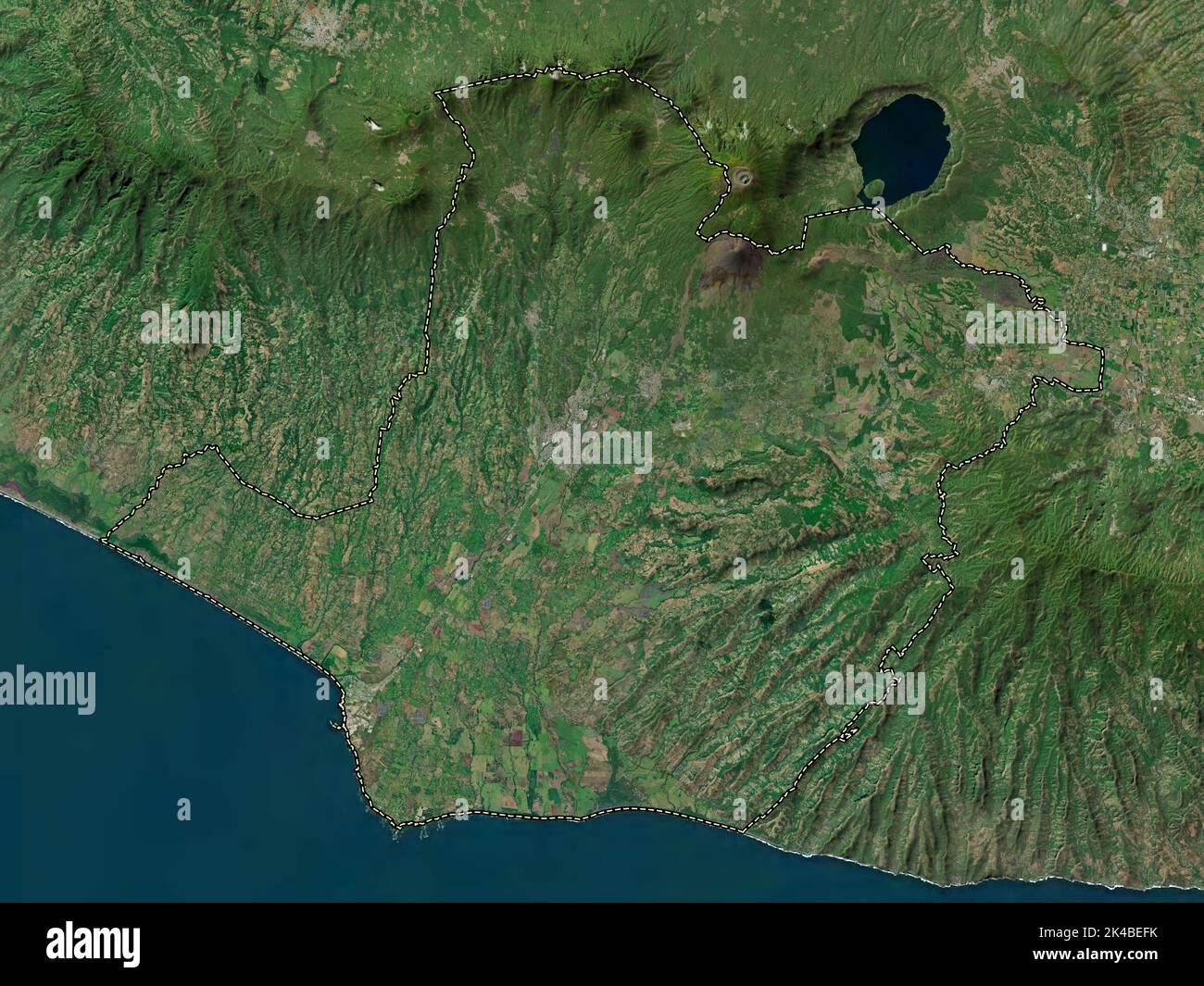 Sonsonate, department of El Salvador. High resolution satellite map ...