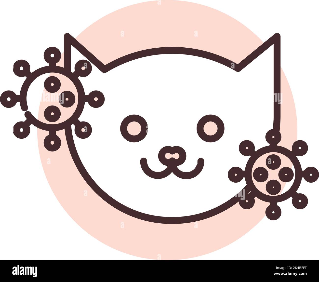 Cat allergy, illustration, vector on white background Stock Vector ...