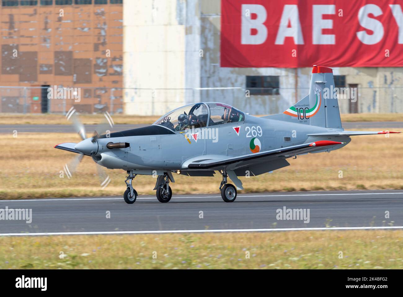 Irish Air Corps Pilatus PC-9M turboprop trainer plane 269, of the ...