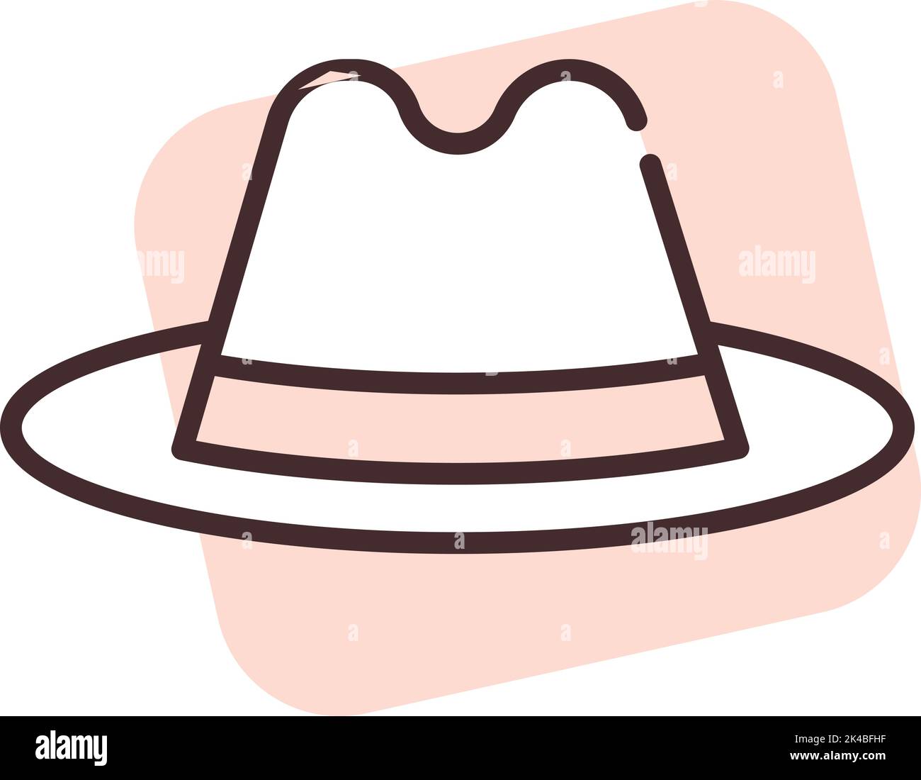Accessory traditional hat, illustration, vector on white background ...
