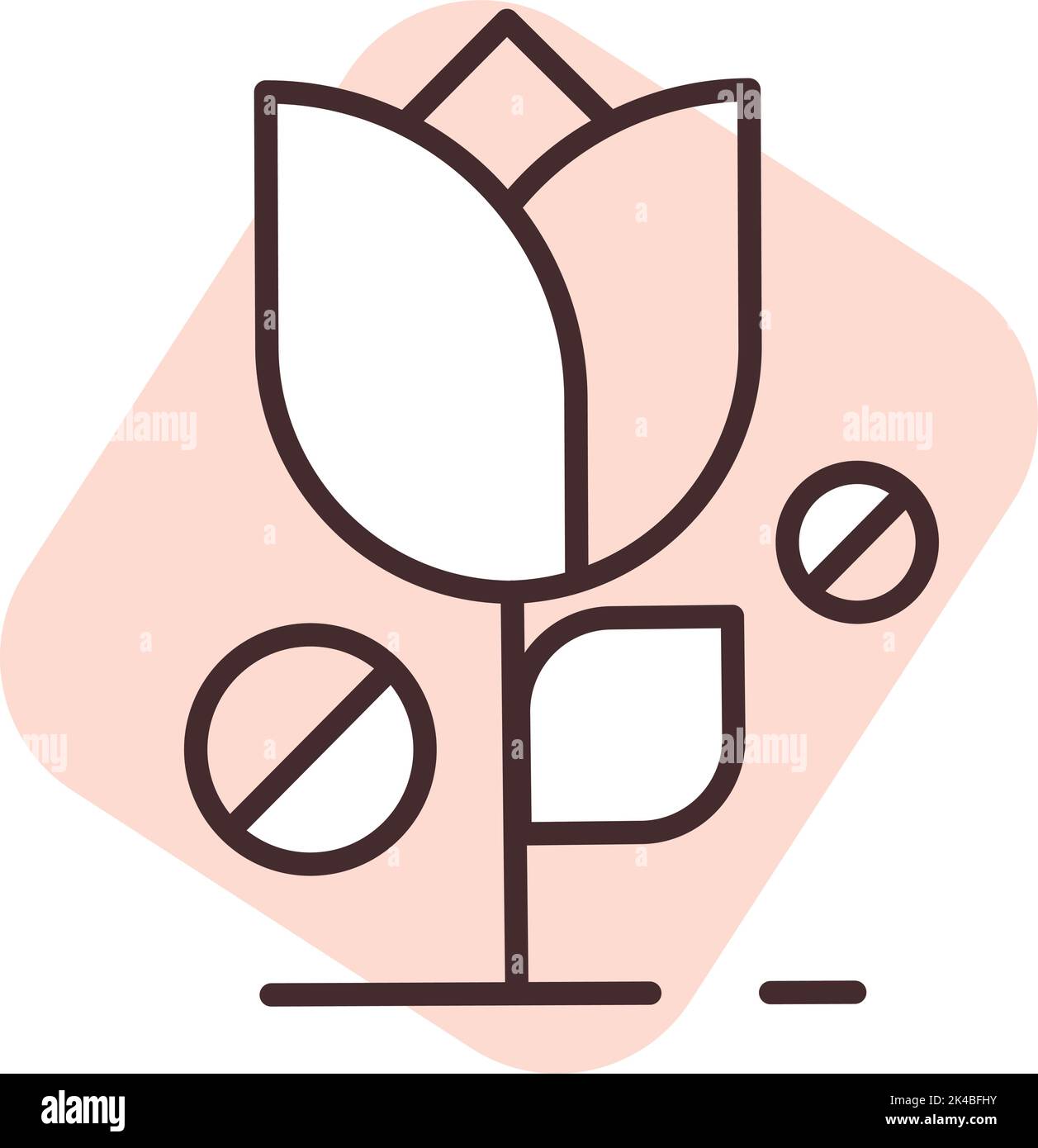 Allergy flower, illustration, vector on white background Stock Vector ...