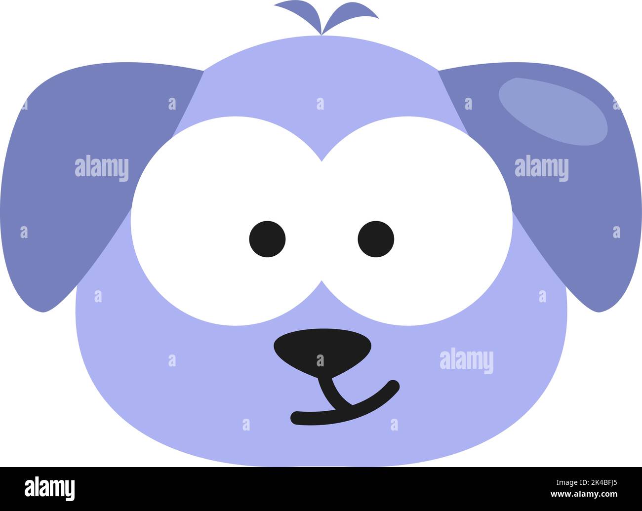 Purple dog, illustration, vector on white background Stock Vector Image ...