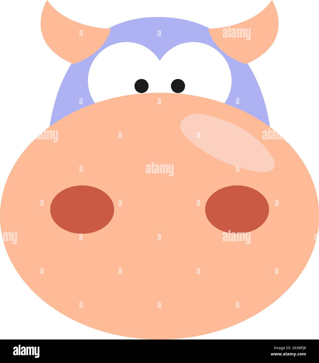 Purple cow, illustration, vector on white background Stock Vector Image ...