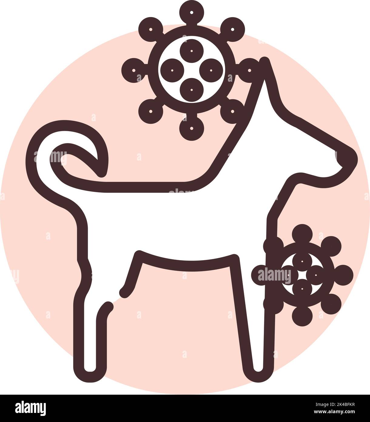 Allergy dog, illustration, vector on white background Stock Vector ...