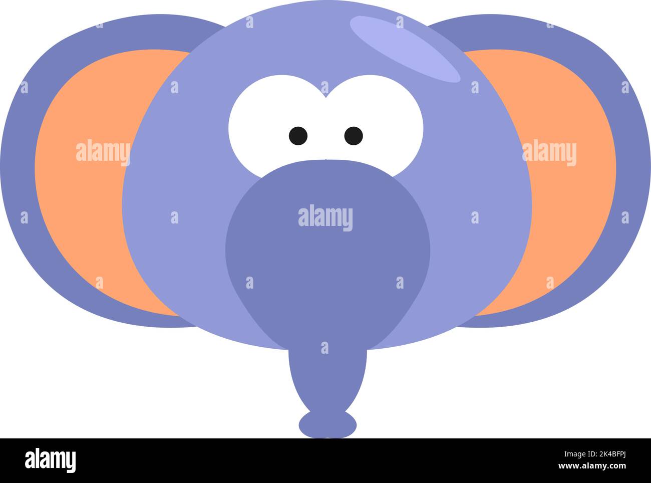 Purple elephant, illustration, vector on white background Stock Vector ...