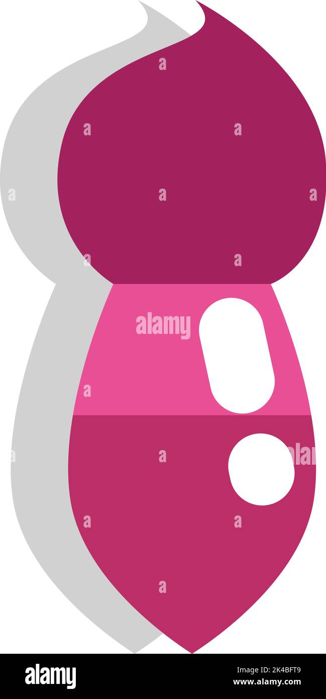 Art tool detail brush, illustration, vector on white background Stock ...