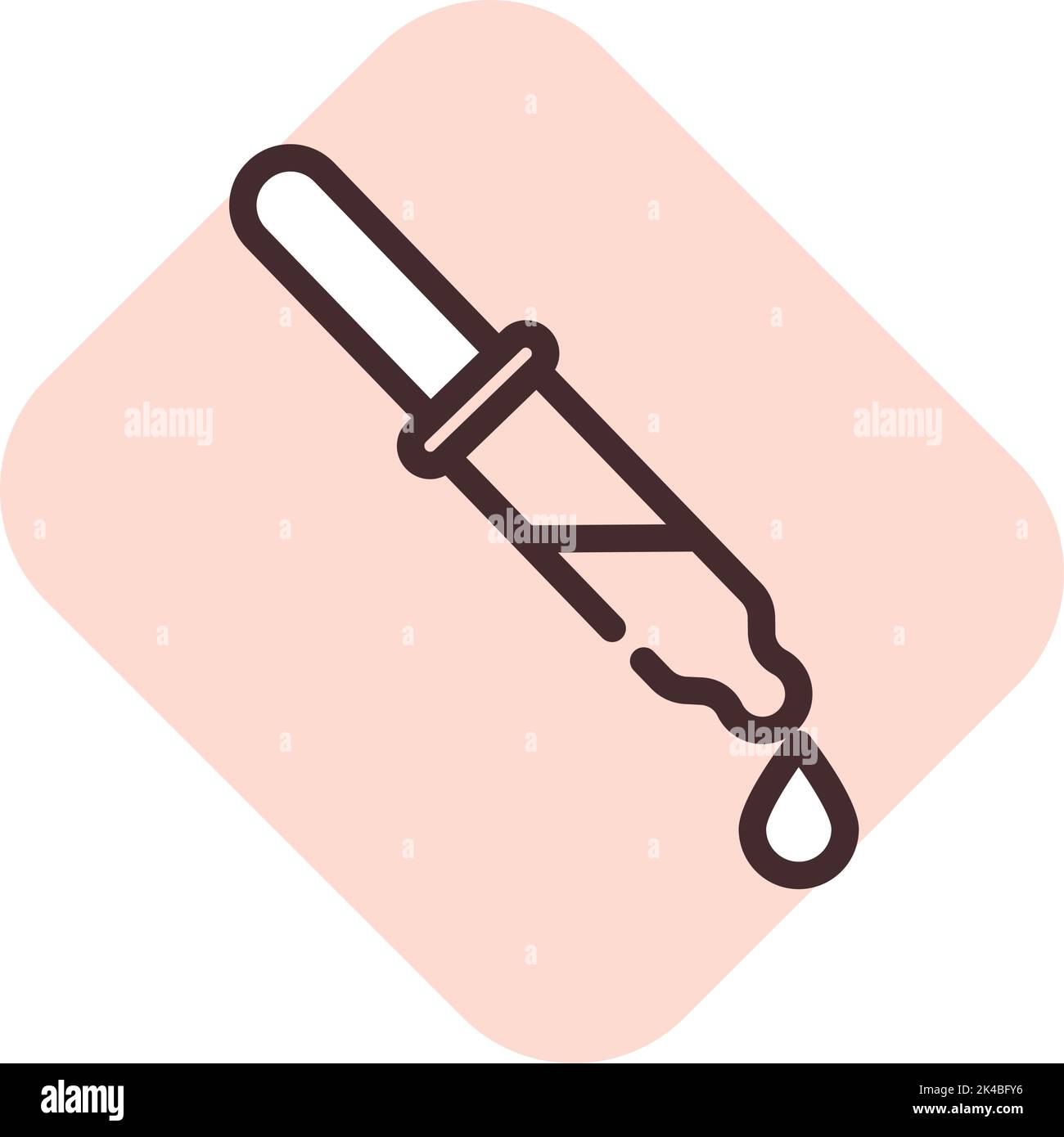 Biochemistry eyedropper, illustration, vector on white background Stock ...