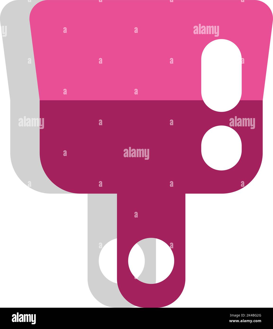 Art tool wide brush, illustration, vector on white background Stock ...