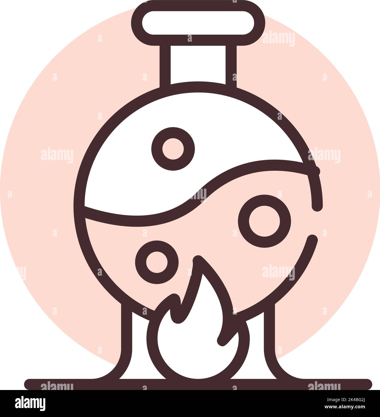 Biochemistry boiling, illustration, vector on white background Stock ...