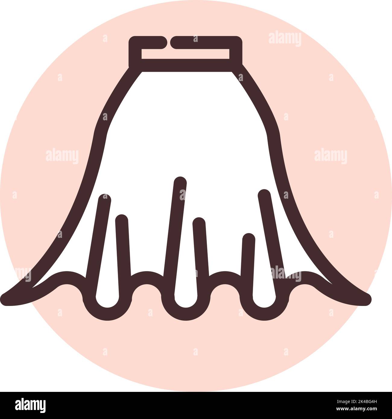 Apparel skirt, illustration, vector on white background Stock Vector ...