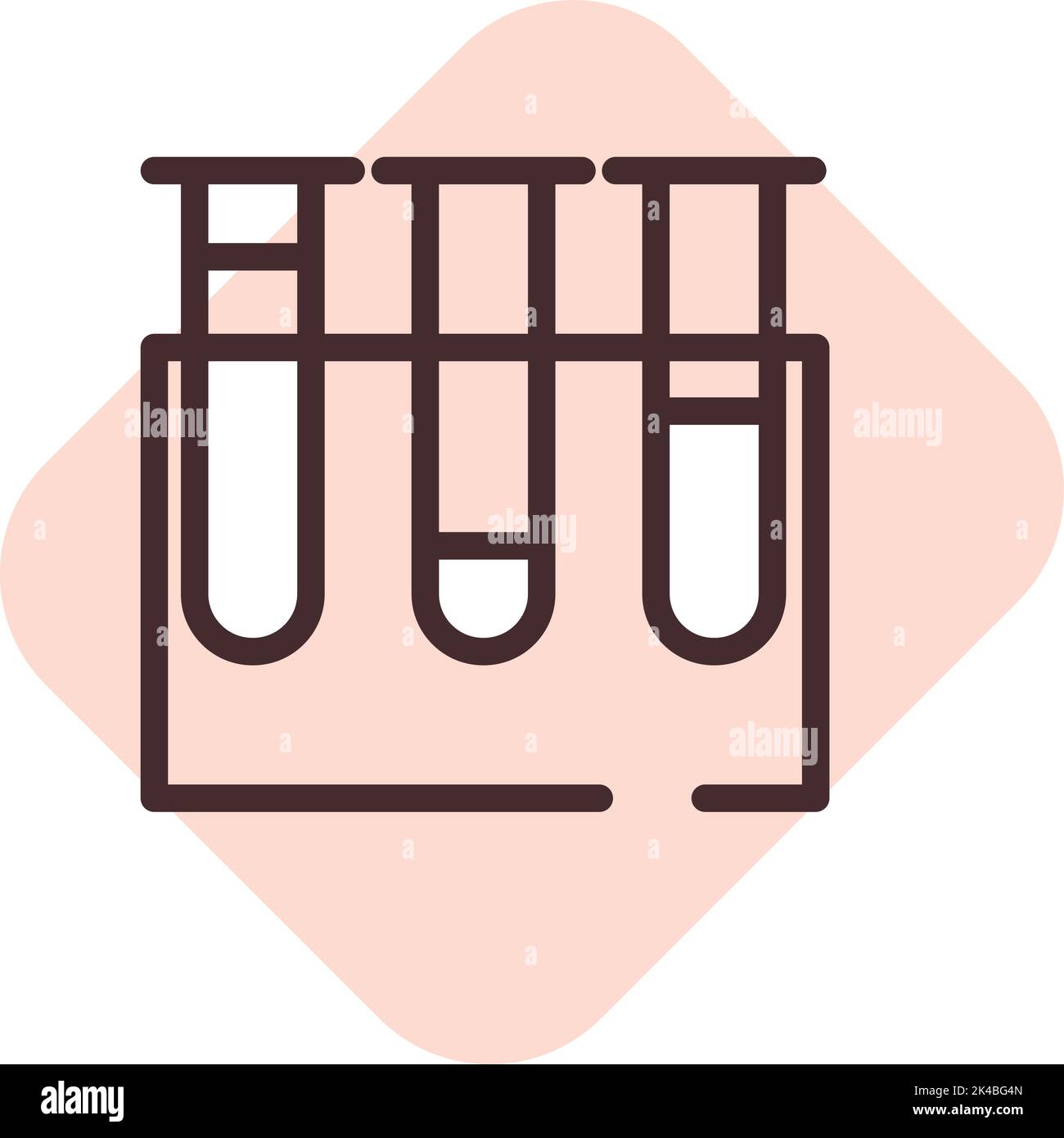 Biochemistry test tube, illustration, vector on white background Stock ...