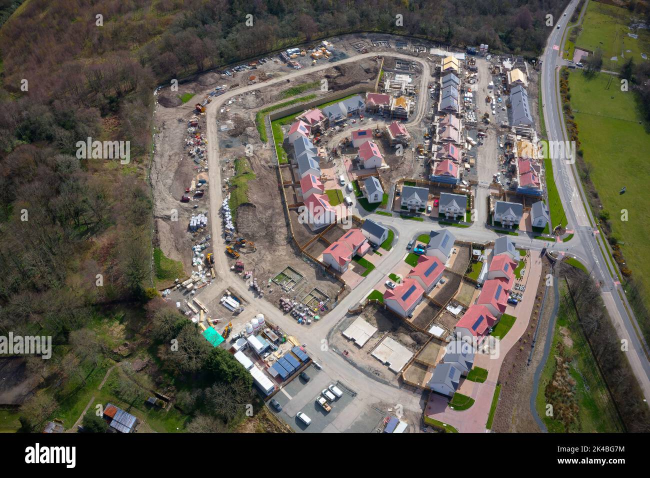 New housing development building houses for increased demand in rural ...
