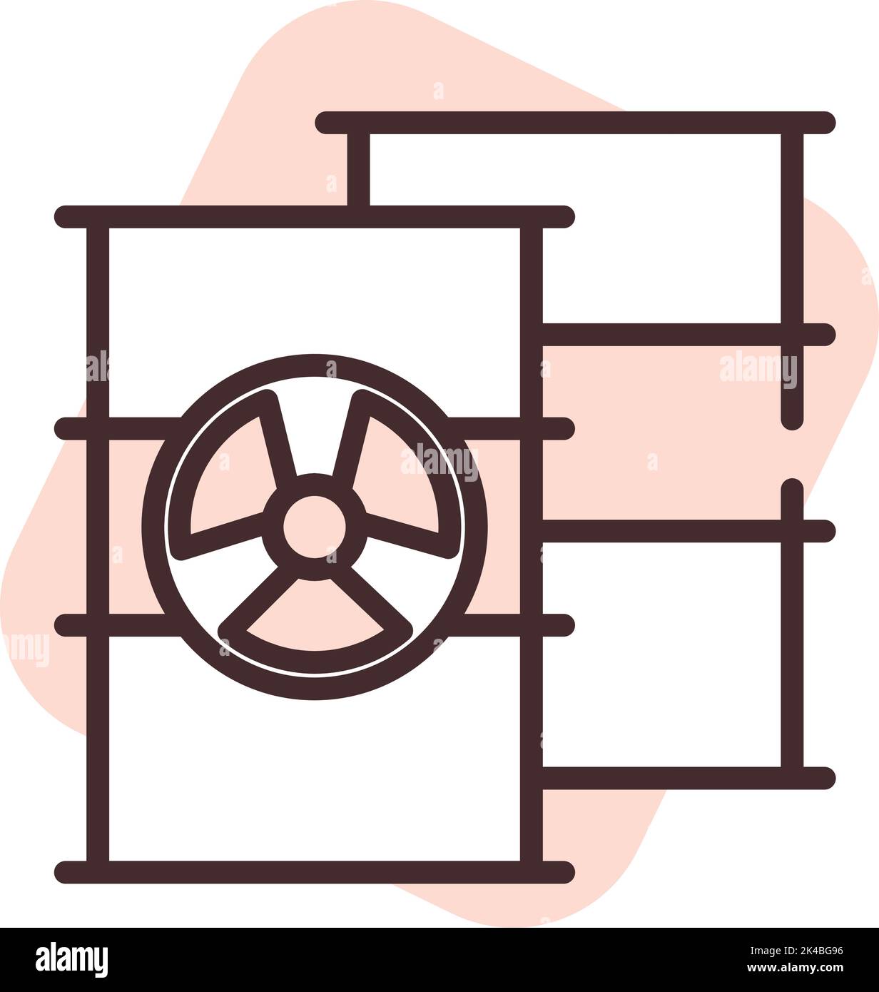 Biochemistry radiation barrels, illustration, vector on white ...