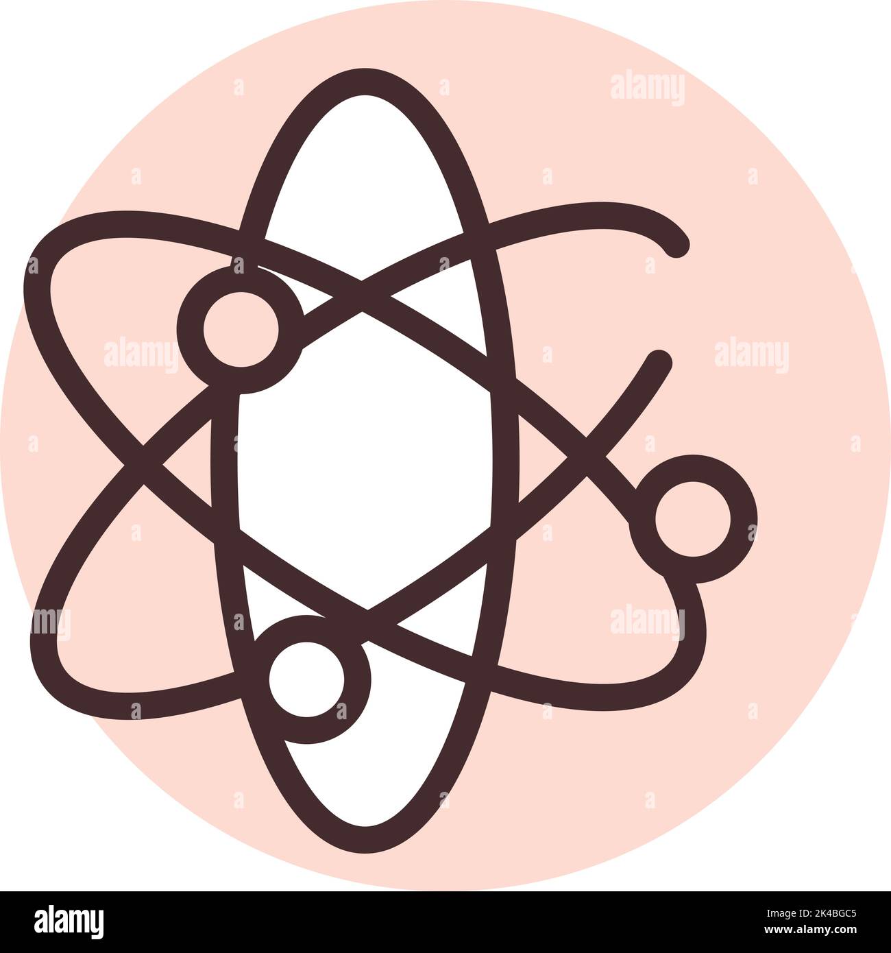 Biochemistry atom, illustration, vector on white background Stock ...