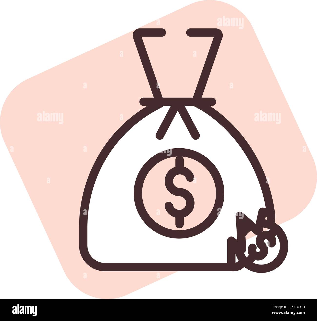 Business crisis money loss, illustration, vector on white background ...