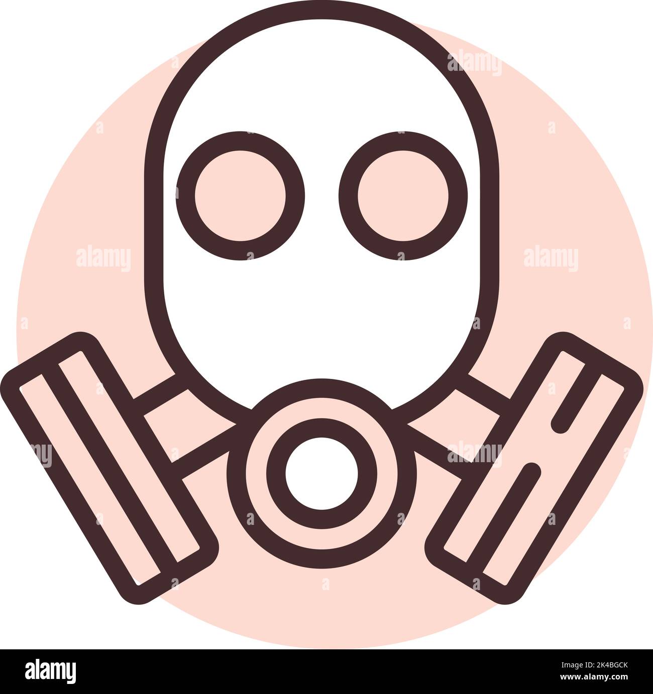 Biochemistry gas mask, illustration, vector on white background Stock ...