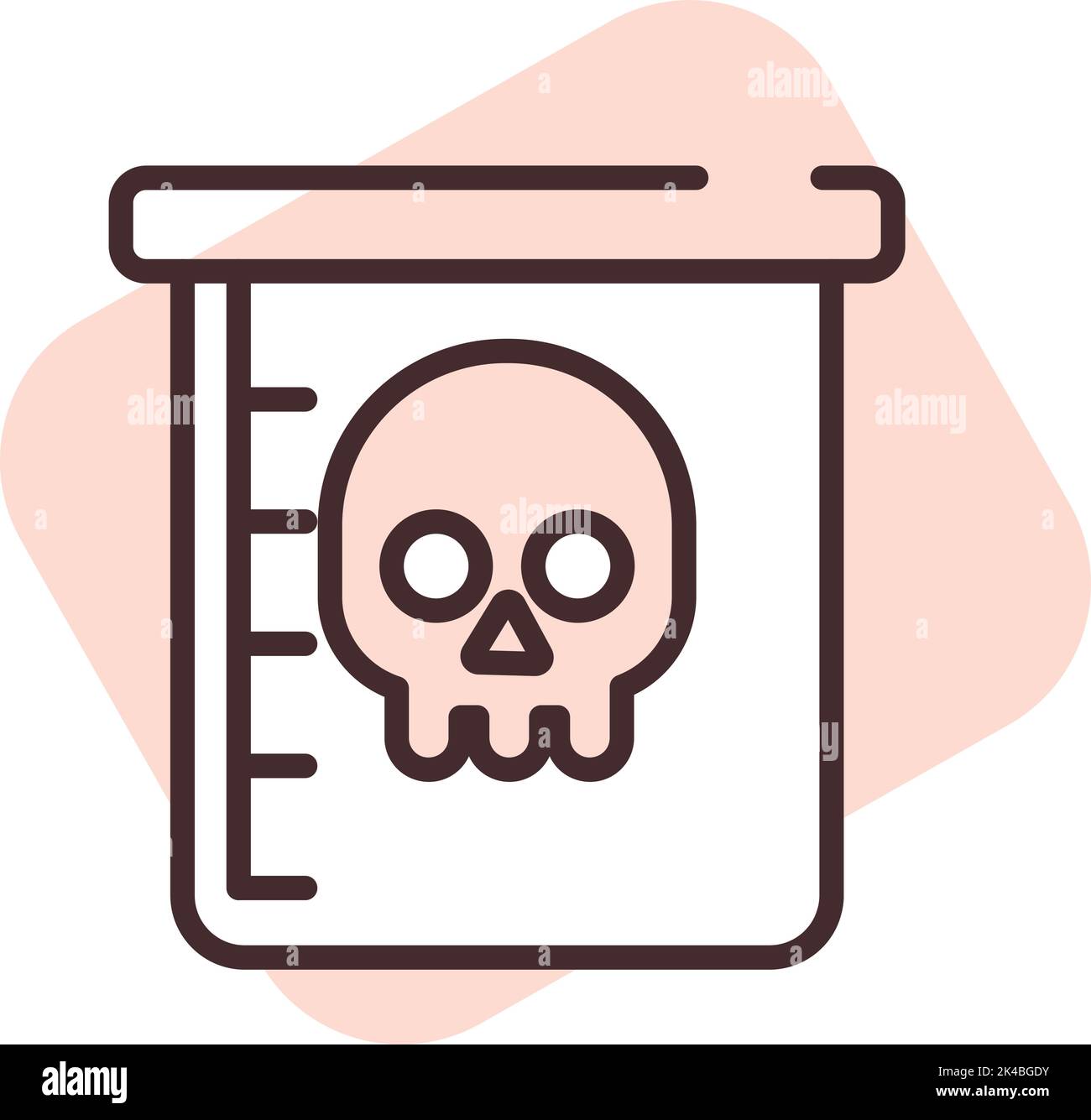 Biochemistry poison, illustration, vector on white background Stock ...