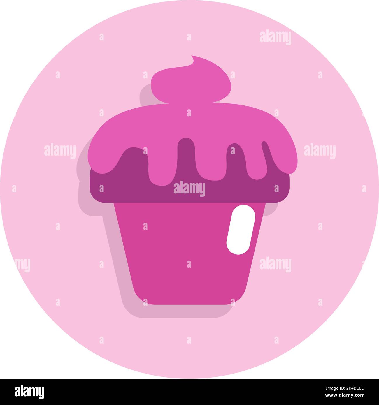 Cafe sweet muffin, illustration, vector on white background Stock ...