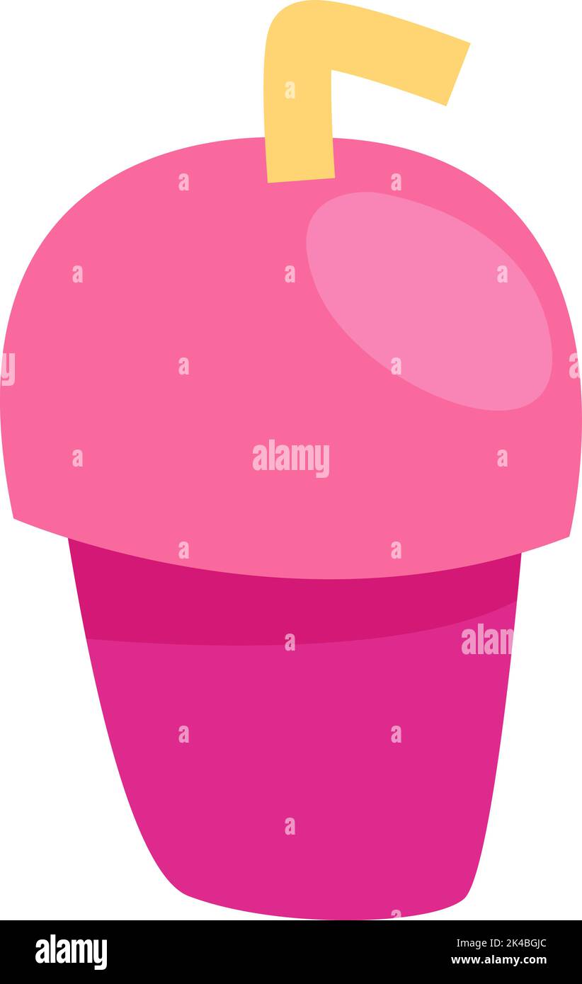 Birthday party drink, illustration, vector on white background Stock ...