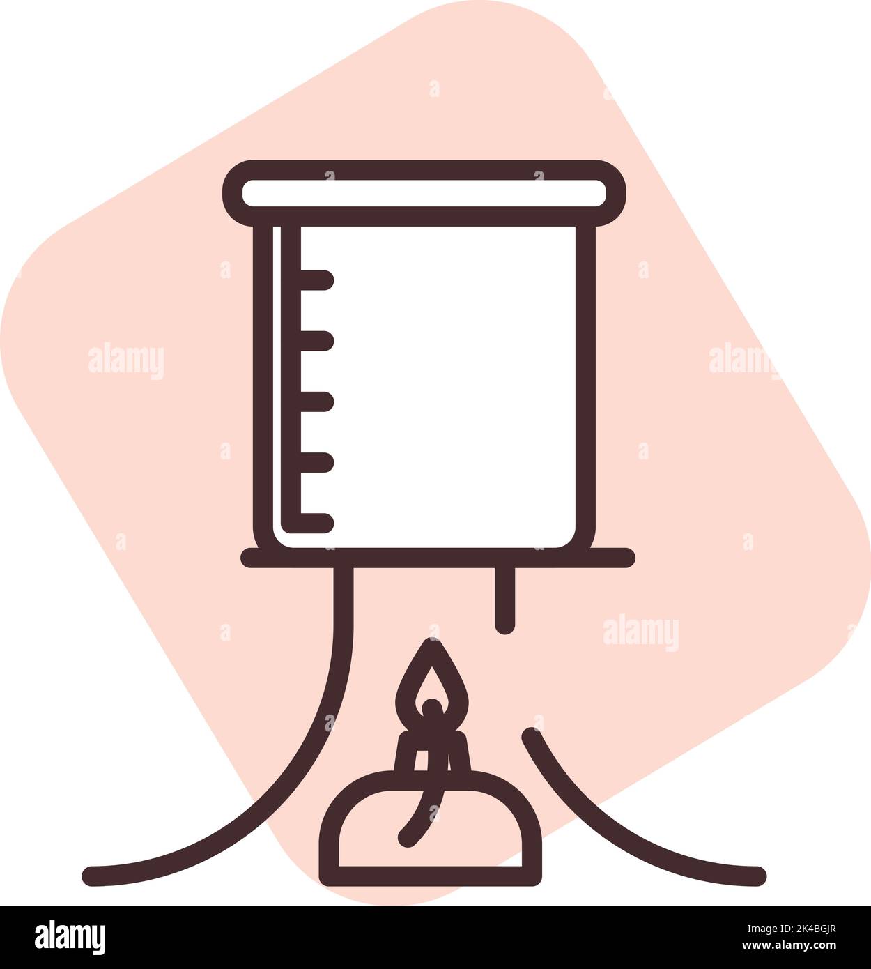 Biochemistry boiling test, illustration, vector on white background ...
